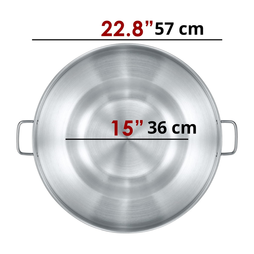 Comal Redondo Enchiladas de Acero Inoxidable 57 cm, Arol