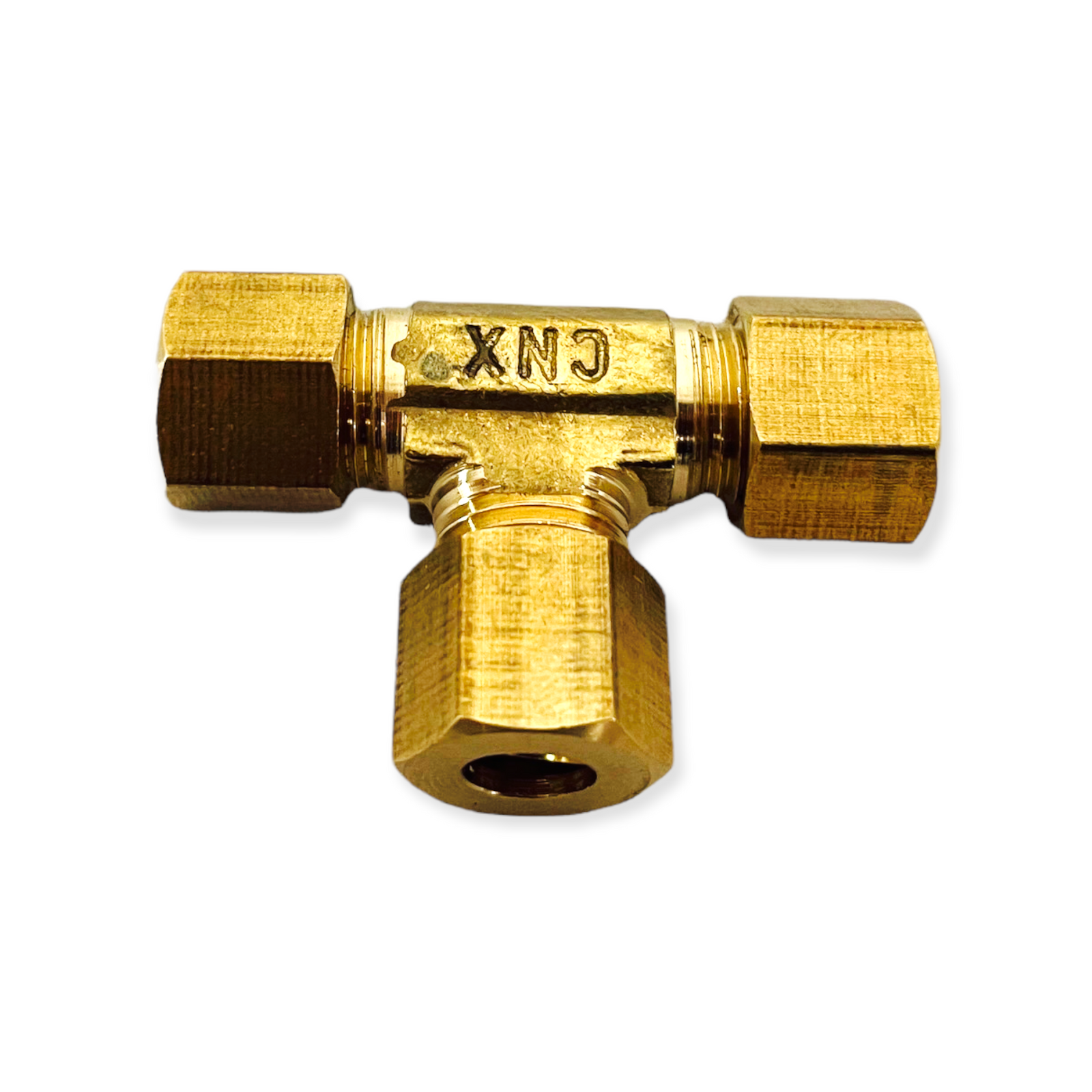 Tee Terminal de Compresión con Barril 1/4"