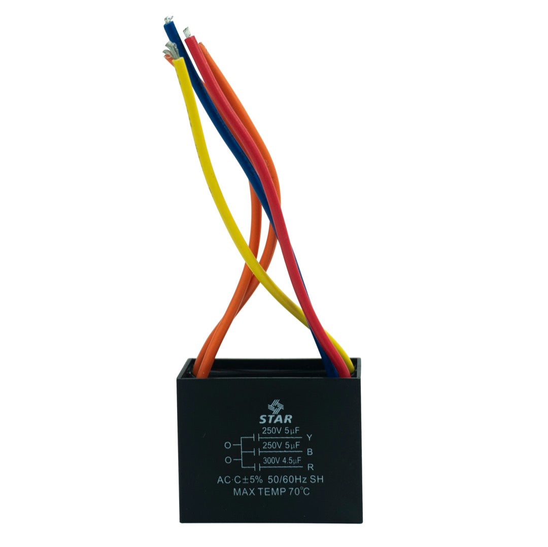 Capacitor Vent-Techo 5 + 5 + 4.5Mfd 250V